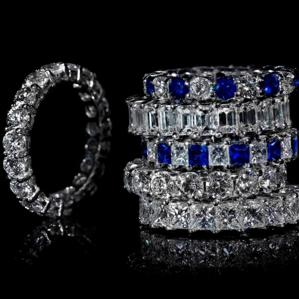 Stacking Lab-Grown Diamond Eternity Rings